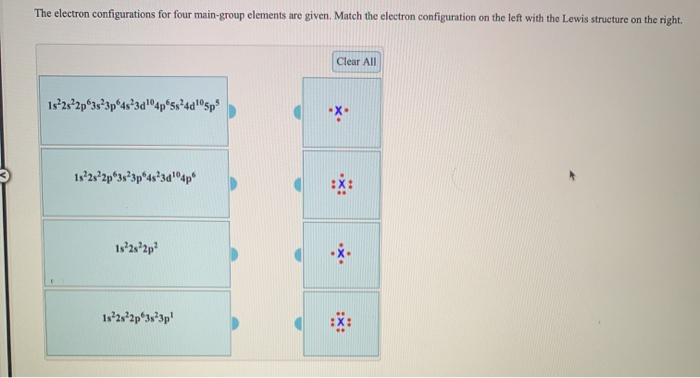 Solved The electron configurations for four main-group | Chegg.com