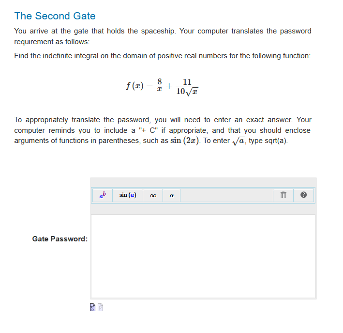 Solved The Second GateYou arrive at the gate that holds the | Chegg.com