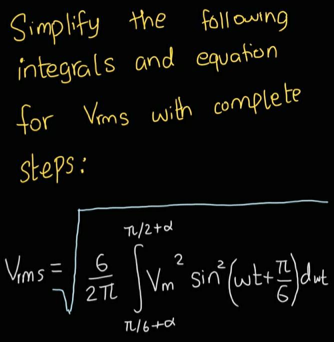 Solved Simplify the following integrals and equation for | Chegg.com