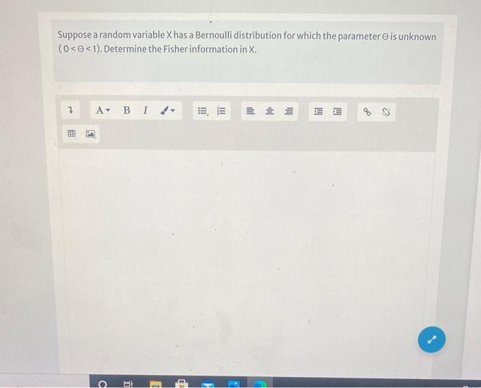 Solved Suppose a random variable Xhas a Bernoulli | Chegg.com