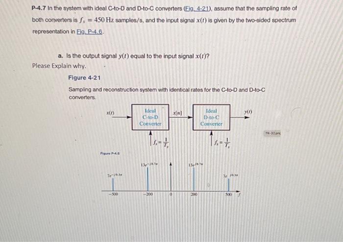 Solved P-4.7 In the system with ideal C-to-D and D-to-C | Chegg.com