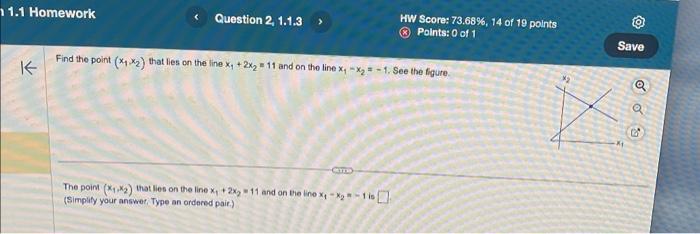 Solved Find the point (x1,x2) that lies on the line | Chegg.com