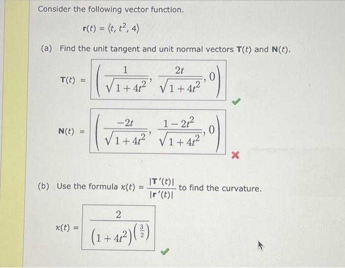 Consider the following vector function. r(t) = (t, | Chegg.com