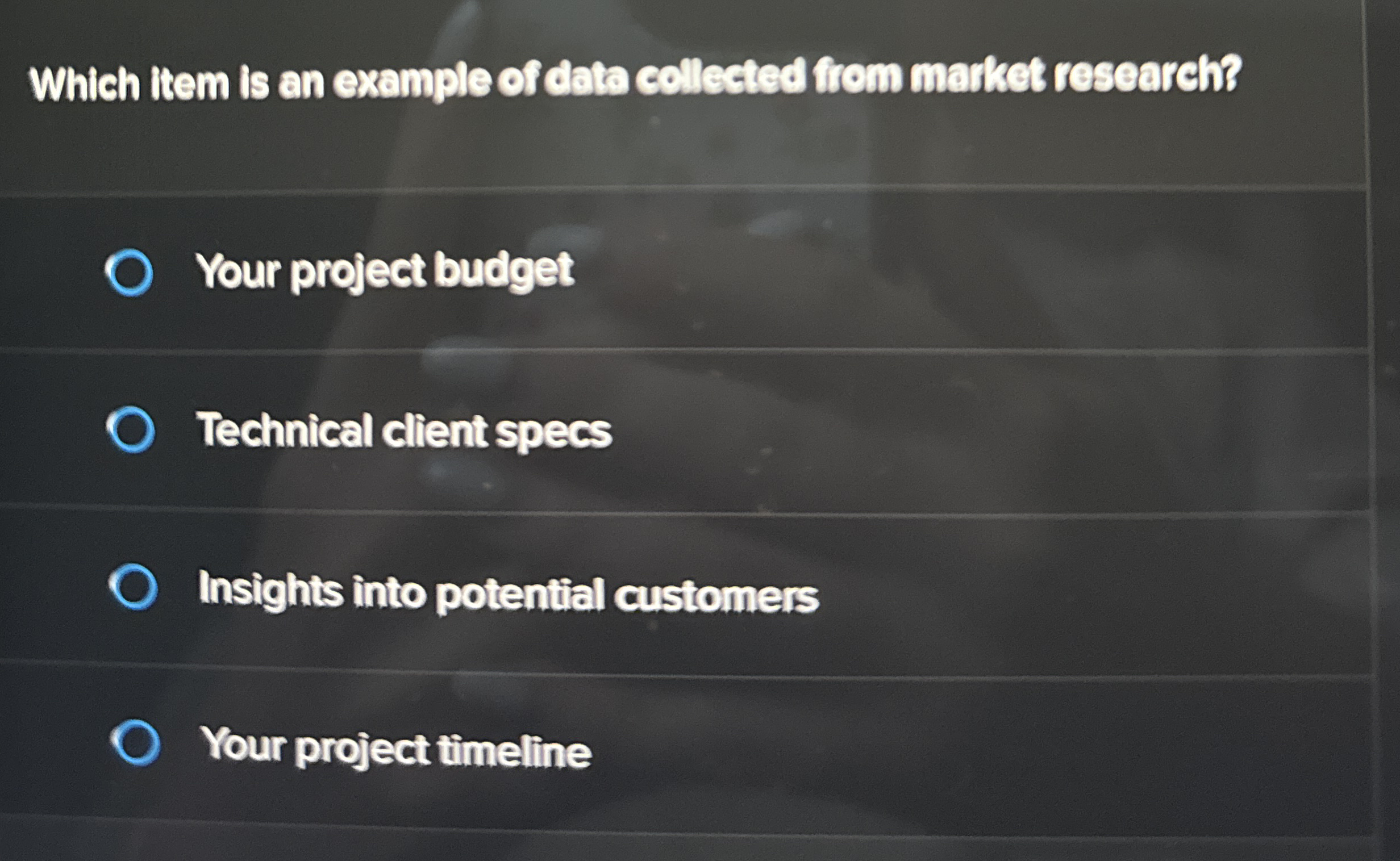 Solved Which item is an example of data cellested from | Chegg.com