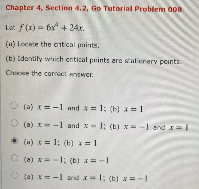 Solved Chapter 4, Section 4.2, Go Tutorial Problem 008 Let f | Chegg.com