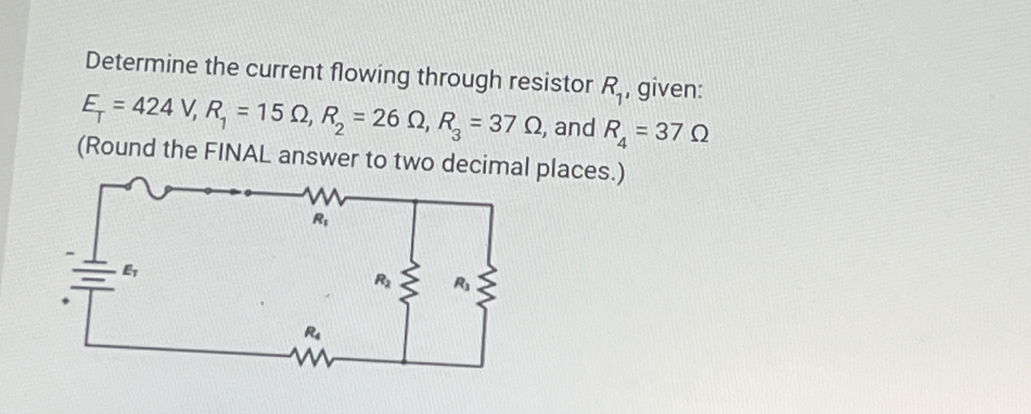 Solved Determine the current flowing through resistor R1, | Chegg.com