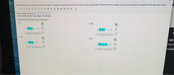 Solved The following are amounts of time (minute) spent on | Chegg.com