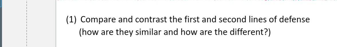 Solved (1) Compare and contrast the first and second lines | Chegg.com