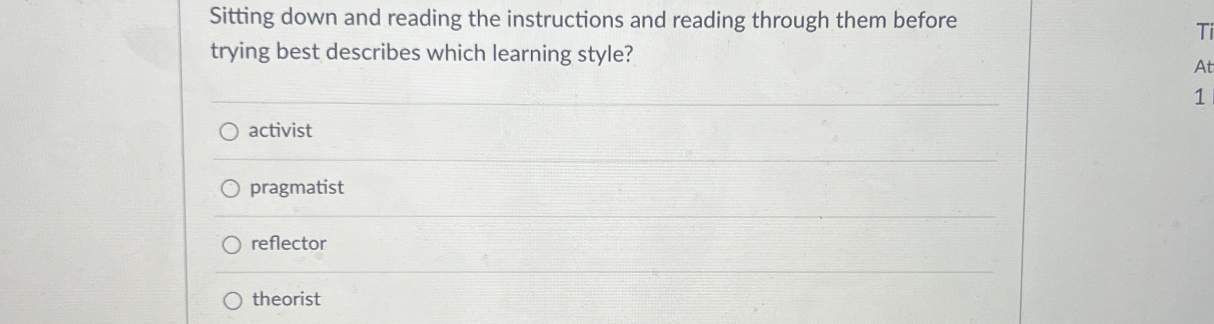 Solved Sitting down and reading the instructions and reading | Chegg.com