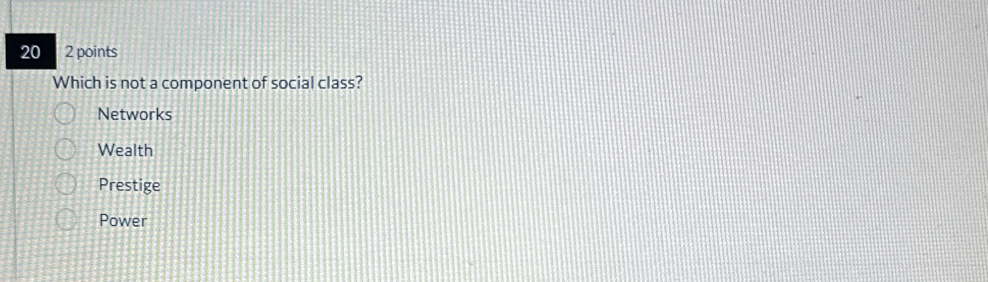Solved 20 2 pointsWhich is not a component of social | Chegg.com Solved 20 2 pointsWhich is not a component of social | Chegg.com