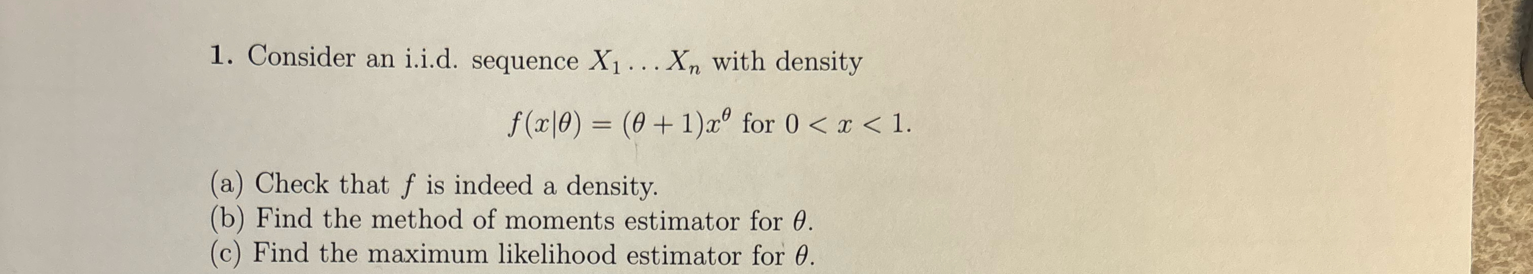 Solved Consider an i.i.d. ﻿sequence x1...xn ﻿with | Chegg.com