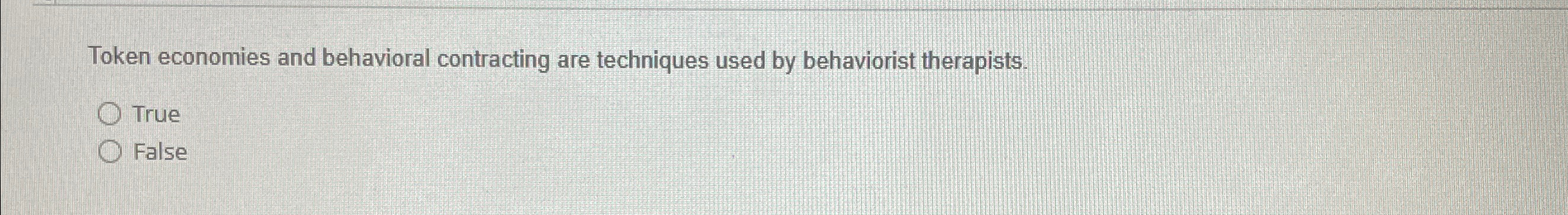Solved Token economies and behavioral contracting are | Chegg.com
