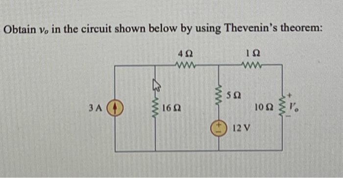 Solved Obtain vo in the circuit shown below by using | Chegg.com