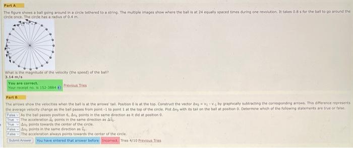 Solved Hirde-once. The cirde has a radius of 0.4 m. What is | Chegg.com