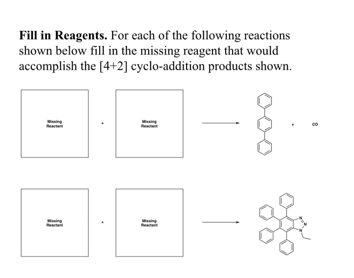 Solved Fill in Reagents. For each of the following reactions | Chegg.com Solved Fill in Reagents. For each of the following reactions | Chegg.com