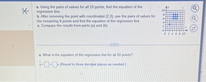 Solved Find the regression equation, letting the first | Chegg.com