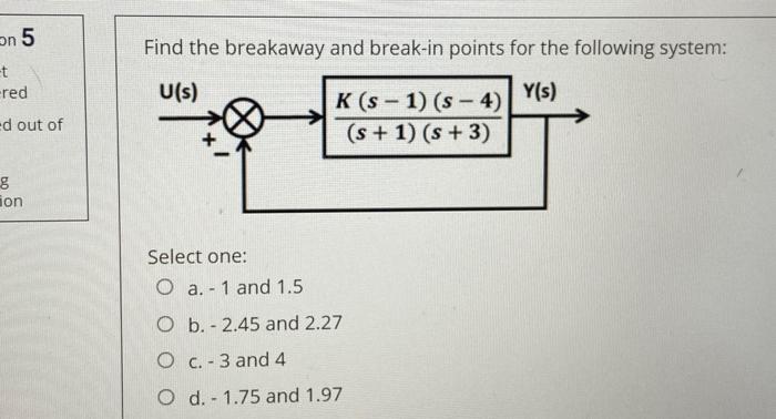 Solved on 5 Find the breakaway and break-in points for the | Chegg.com