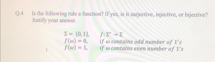Solved 1.4. Is the following rule a function? If yes, is it | Chegg.com