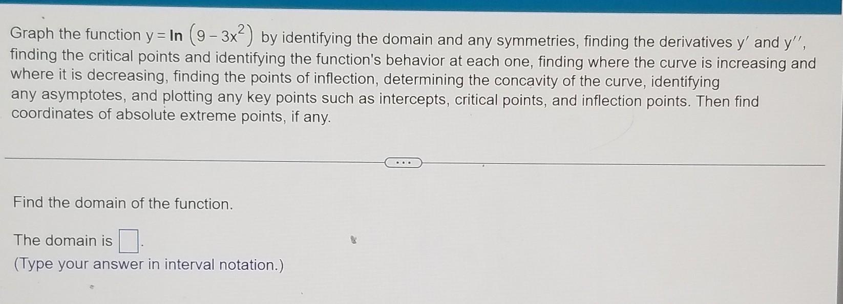 Solved Graph the function y=x2+259x by identifying the | Chegg.com