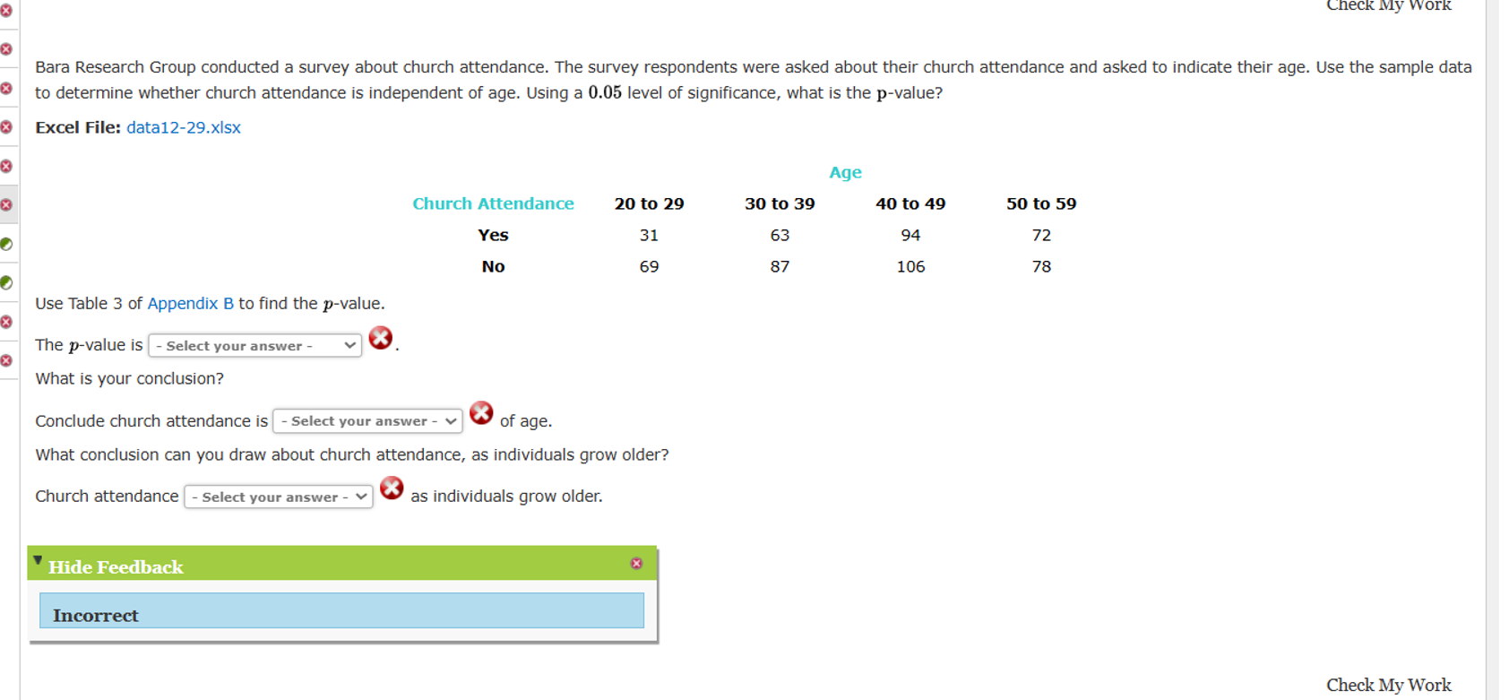 Solved Bara Research Group conducted a survey about church | Chegg.com Solved Bara Research Group conducted a survey about church | Chegg.com