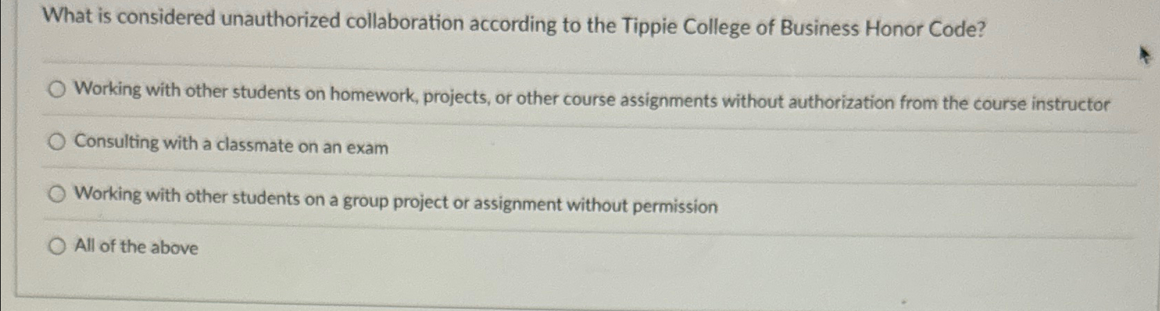 Solved What is considered unauthorized collaboration | Chegg.com