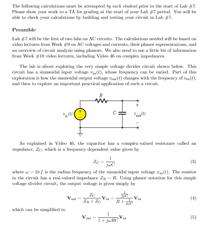 Solved The following calculations must be attempted by each | Chegg.com