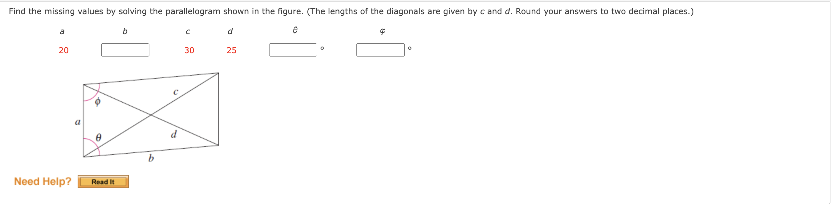 Solved Find the missing values by solving the parallelogram | Chegg.com