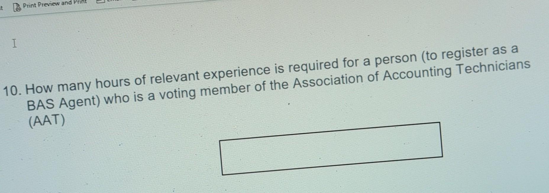 Solved it Print Preview and Print I 10. How many hours of | Chegg.com