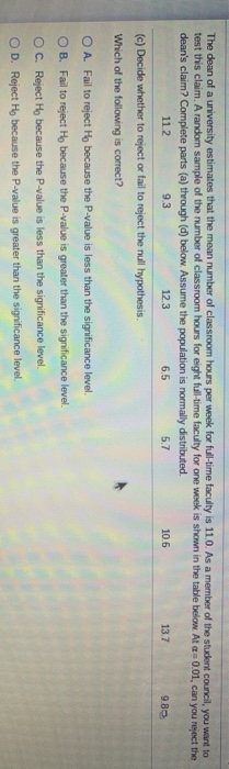 Solved The dean of a university estimates that the mean | Chegg.com