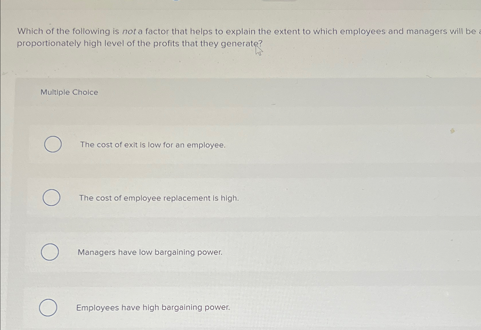 Solved Which of the following is not a factor that helps to | Chegg.com