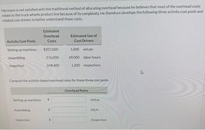 Solved Hermann is not satisfied with the traditional method | Chegg.com