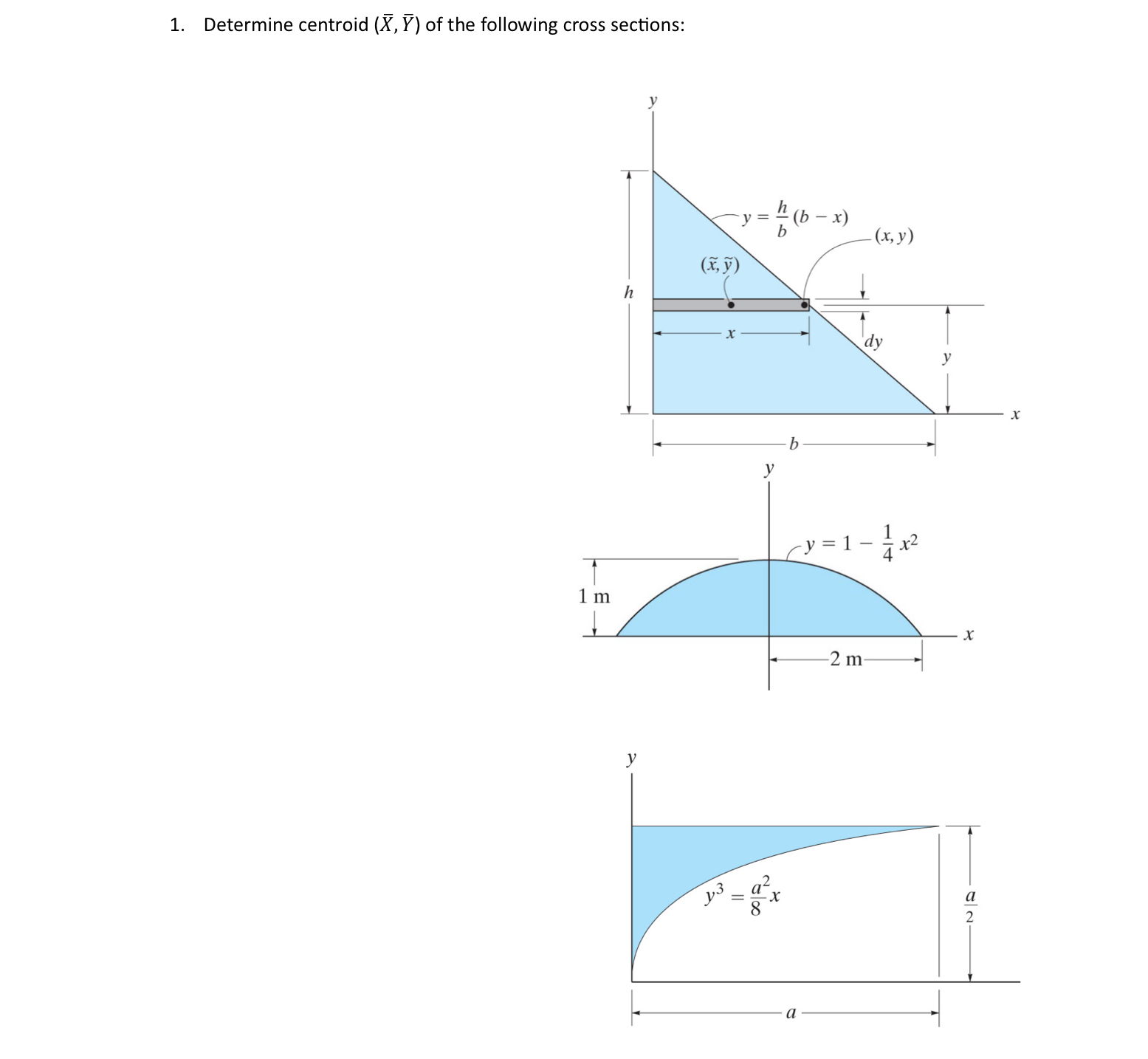 Solved Determine centroid (x‾bar (ybar )) ﻿of the following | Chegg.com
