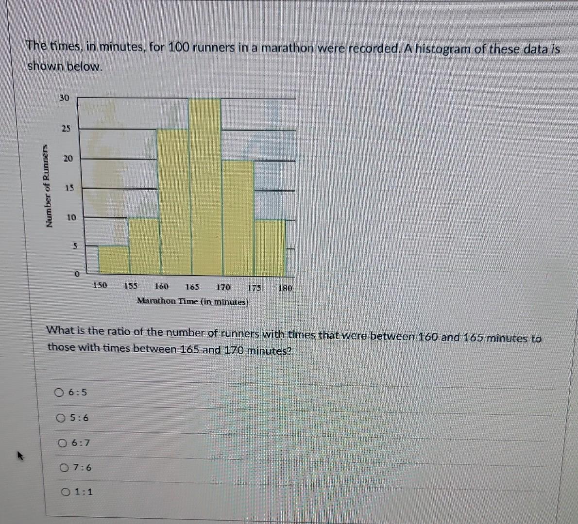 Solved The times, in minutes, for 100 runners in a marathon | Chegg.com