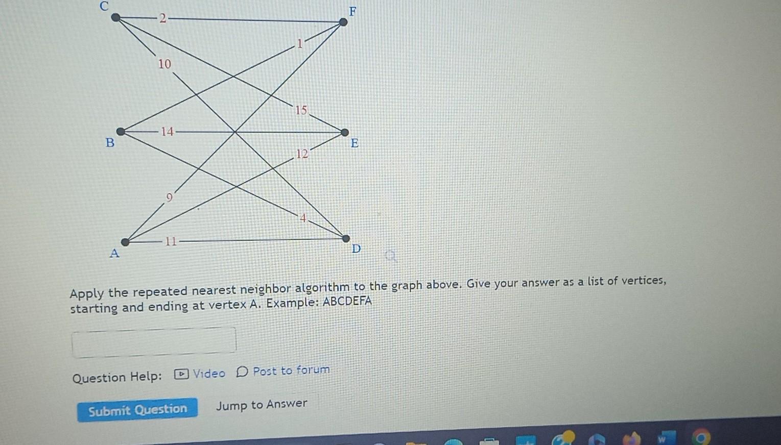 Solved Apply the repeated nearest neighbor algorithm to the | Chegg.com