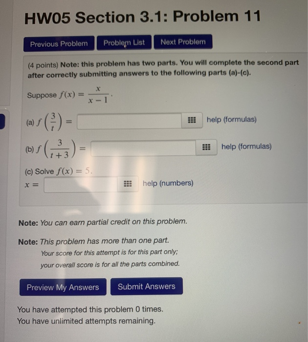 Solved HW05 Section 3.1: Problem 11 Next Problem Previous | Chegg.com
