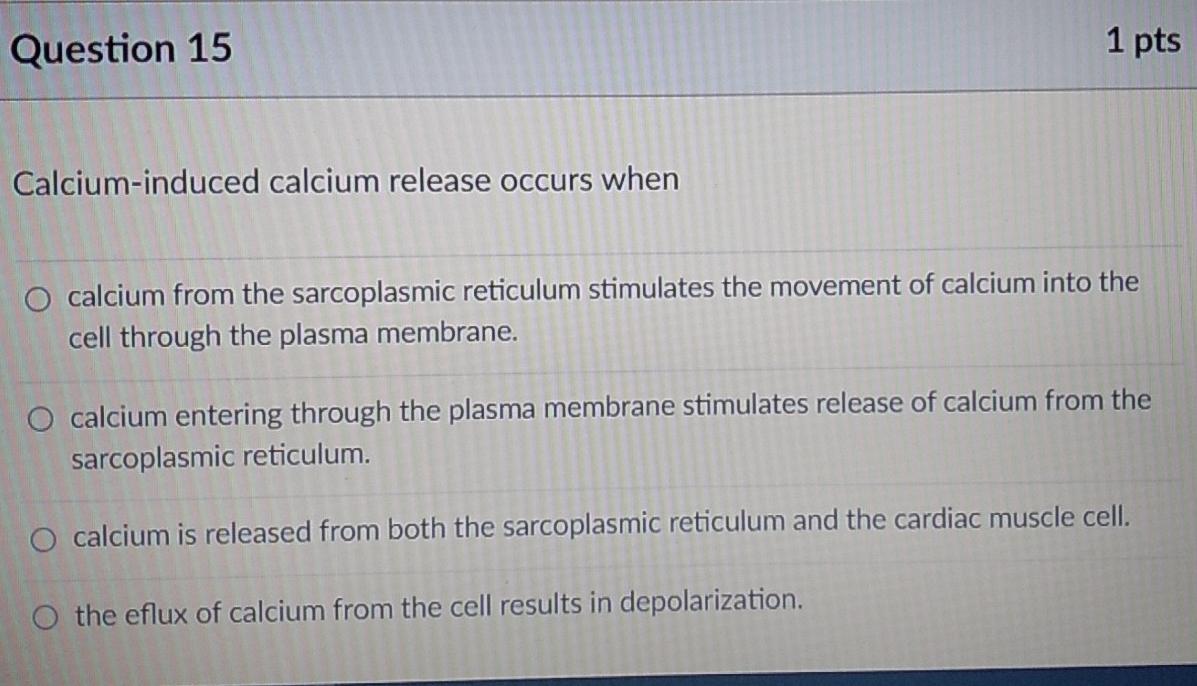 Solved Question 15 1 pts Calcium-induced calcium release | Chegg.com