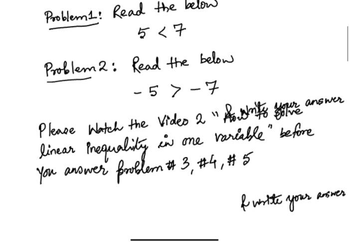 Solved Problem 3. Solve the inequality a) 2x−4