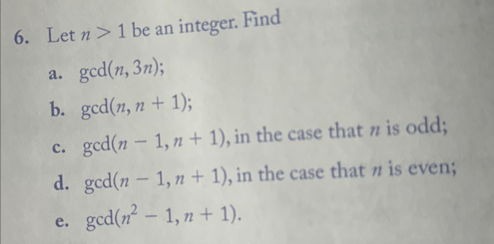 Let n>1 ﻿be an integer. | Chegg.com