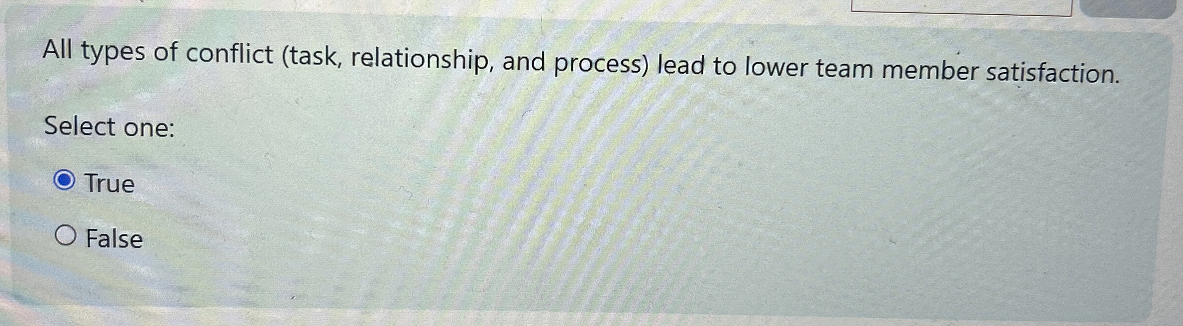 Solved All types of conflict (task, ﻿relationship, and | Chegg.com
