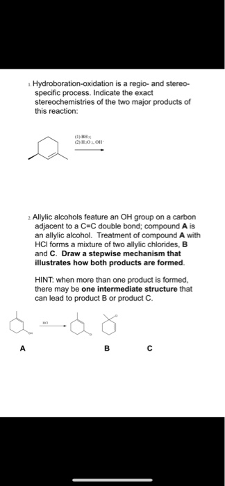 Solved Hydroboration-oxidation is a regio- and stereo- | Chegg.com