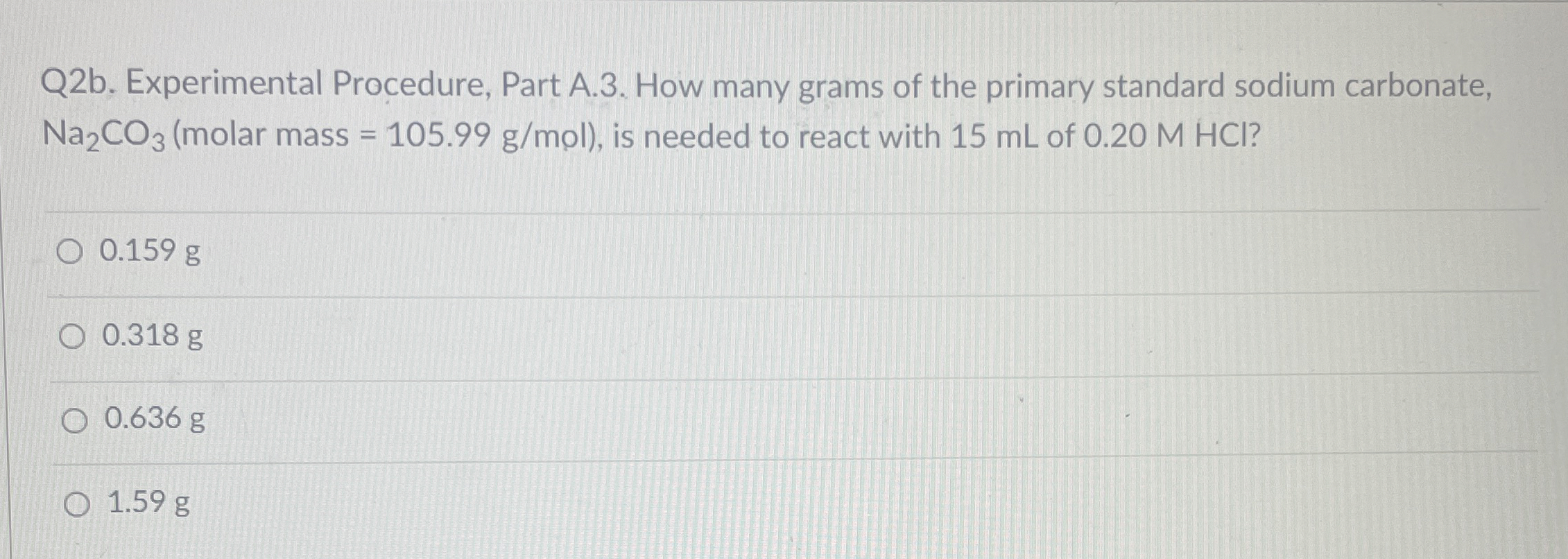 Solved Q2b. ﻿Experimental Procedure, Part A.3. ﻿How many | Chegg.com
