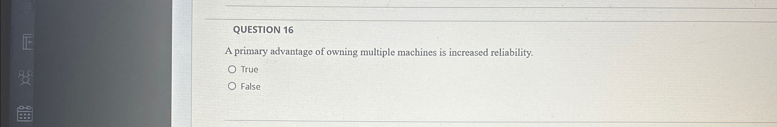 Solved QUESTION 16A primary advantage of owning multiple | Chegg.com