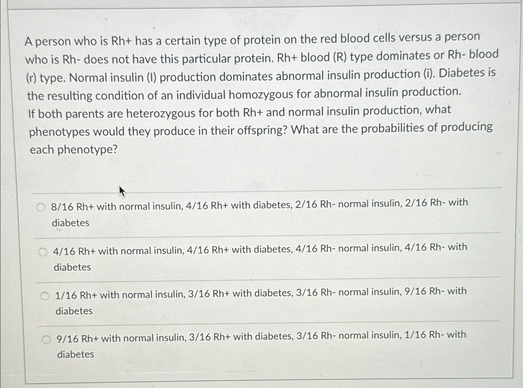 A person who is Rh+ ﻿has a certain type of protein on | Chegg.com