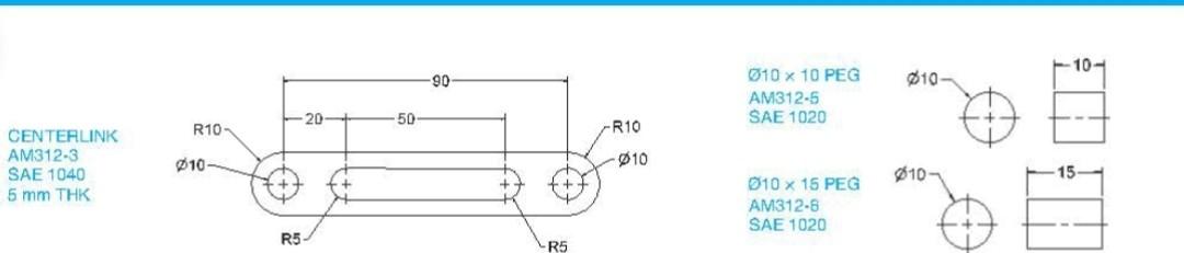 Draw the ROCKER ASSEMBLY shown. Include the | Chegg.com