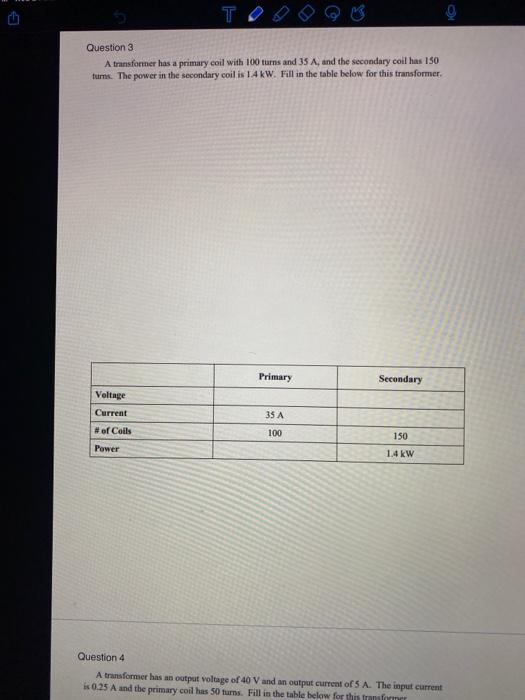 Solved PHYSICS TRANSFORMER WORKSHEET VpNp Vs Ns P = IV, 1,Vo | Chegg.com