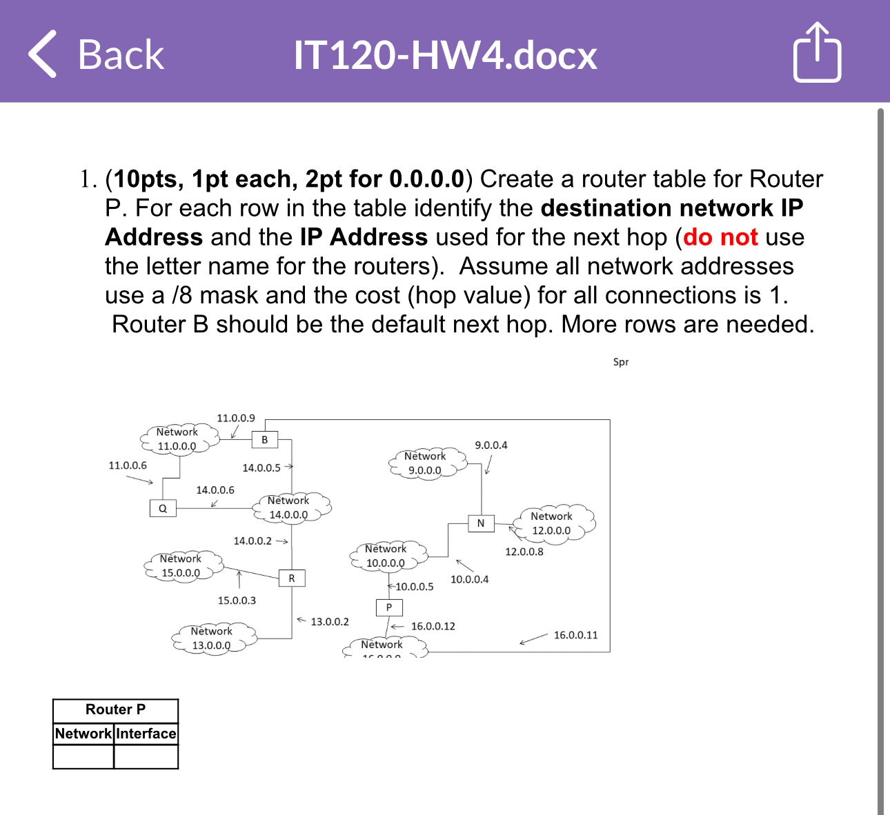 Solved BackIT120-HW4.docx(10pts, 1 pt each, 2 pt for | Chegg.com Solved BackIT120-HW4.docx(10pts, 1 pt each, 2 pt for | Chegg.com