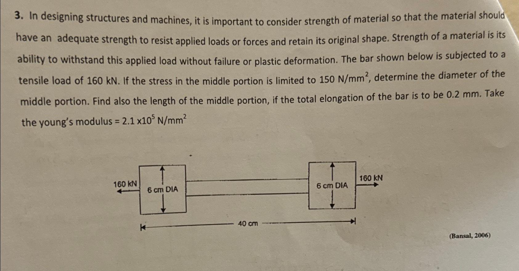 Solved In designing structures and machines, it is important | Chegg.com