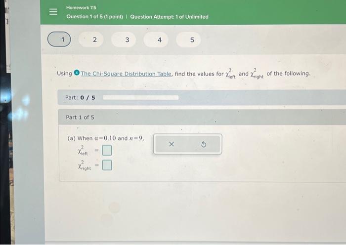 Solved Using 9 The Chi-Square Distribution Table, find the | Chegg.com