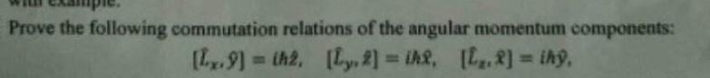 Solved Prove the following commutation relations of the | Chegg.com