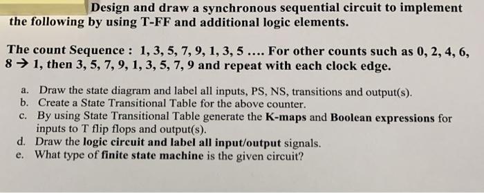 Solved Design and draw a synchronous sequential circuit to | Chegg.com